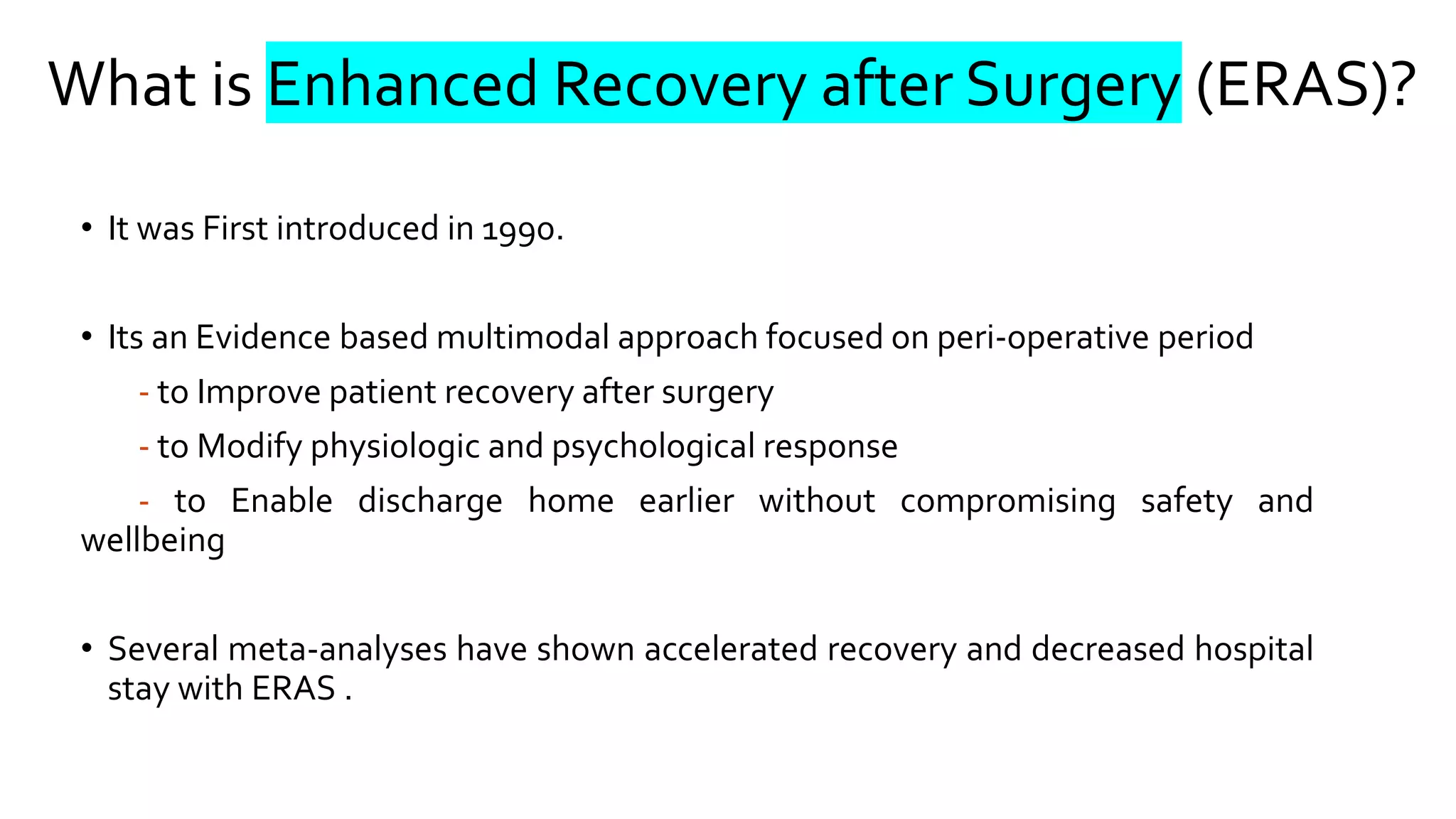 Eras in radical cystectomy | PPTX