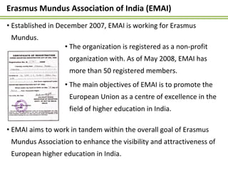 Erasmus Mundus Association Of India | PPT