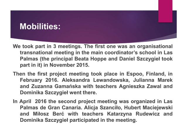 Erasmus+ 1st year summary Poland | PPT