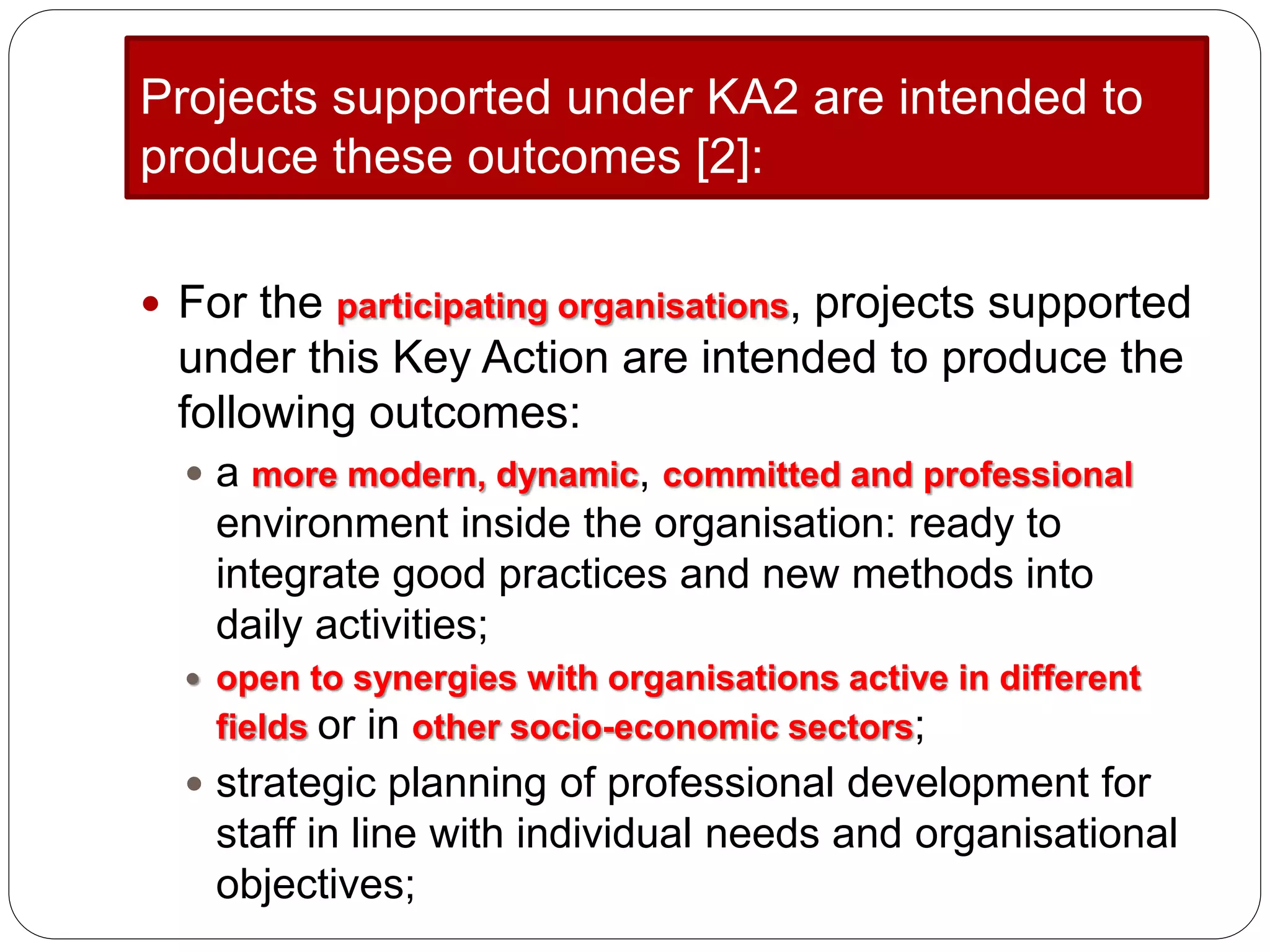 Erasmus ka2 general framework | PPTX