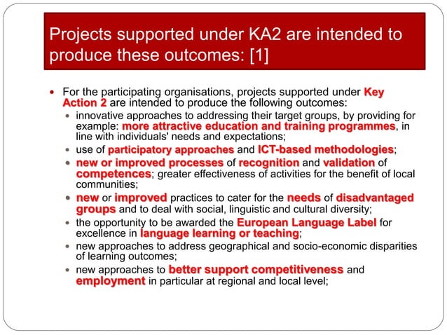 Erasmus ka2 general framework | PPTX | Business | Business and Finance