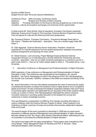 Erasmus mundus association - India (ema-i) | PDF