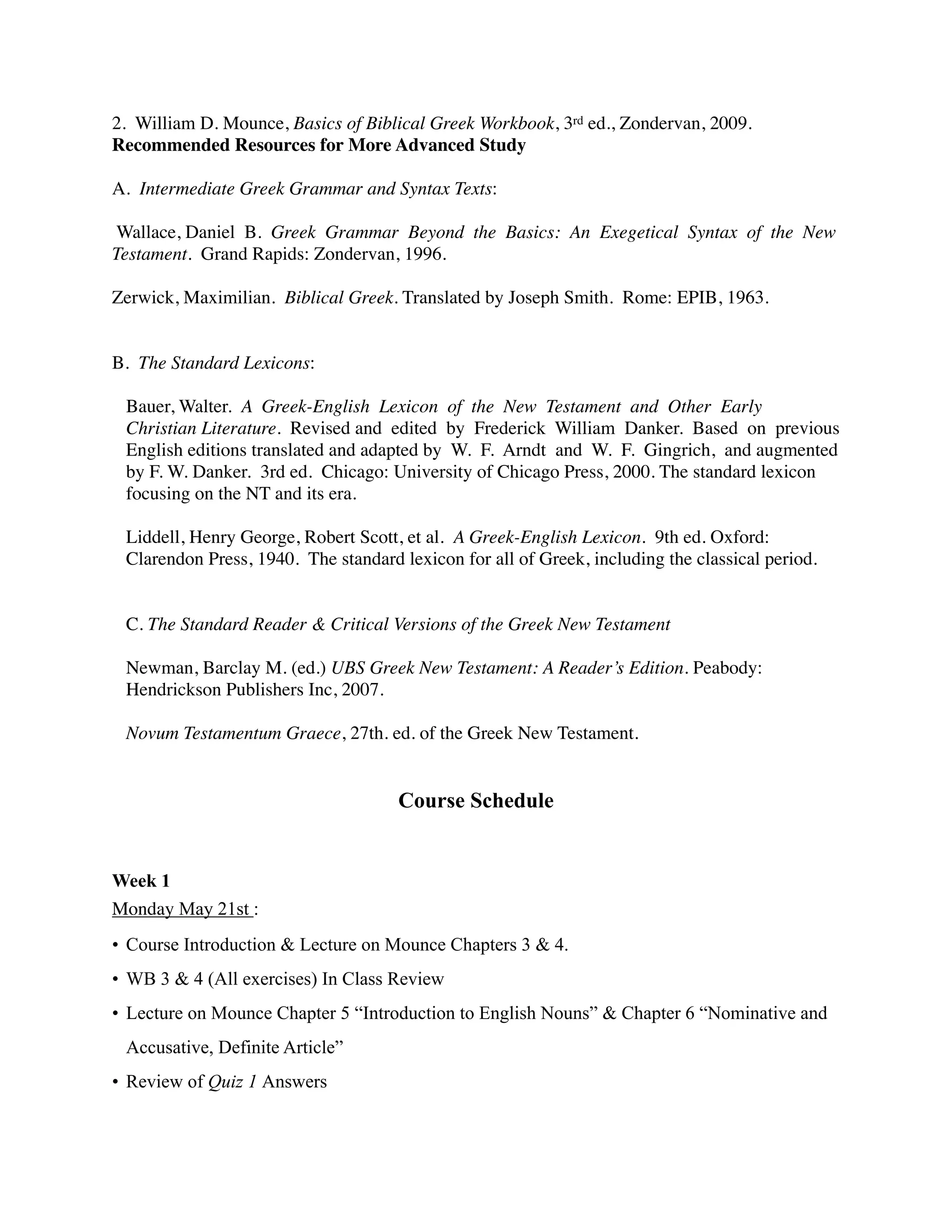 Erasmus nt greek syllabus | PDF