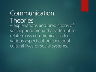 Eras of mass communication theories | PPT