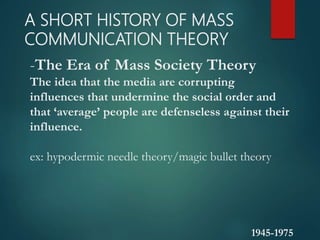 Eras of mass communication theories | PPT