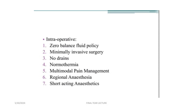 Enhanced Recovery after Anesthesia: ERAS PRESENTATION .pptx