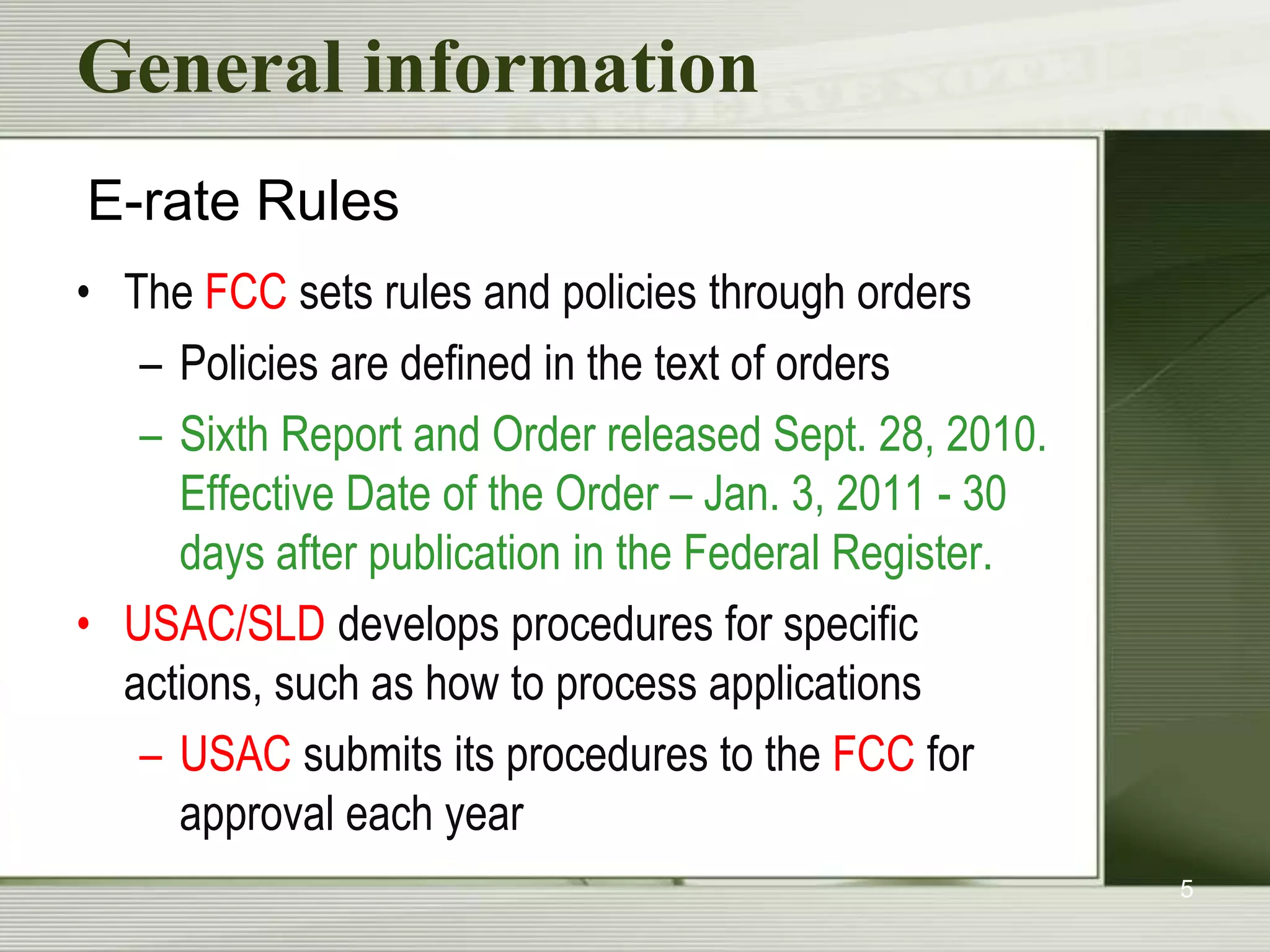 E-rate: Basic Training | PPTX