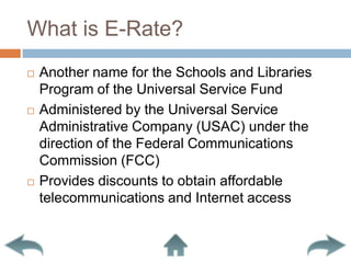 E rate overview | PPT