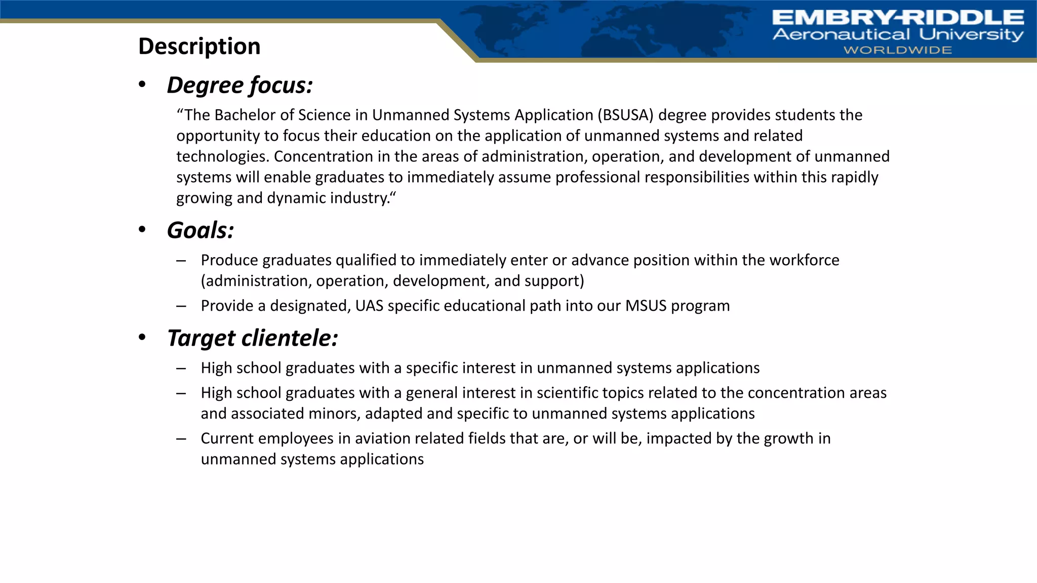 Embry-Riddle Unmanned Systems Degrees and Programs | PPTX