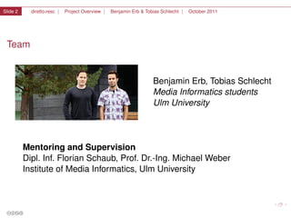 diretto.resc - Eine Plattform für mobile, mediengestützte Kollaboration ...