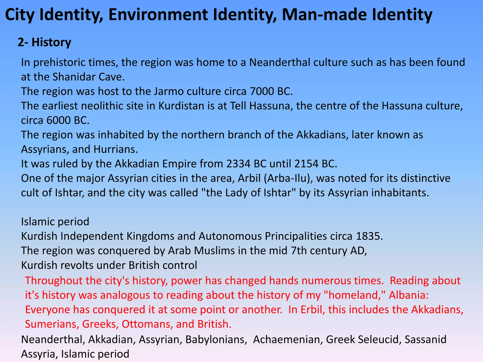 Erbil City and Erbil citadel: City identity | PPTX