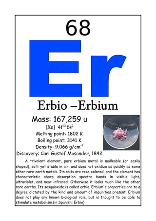 Erbio | PDF | Chemistry | Science