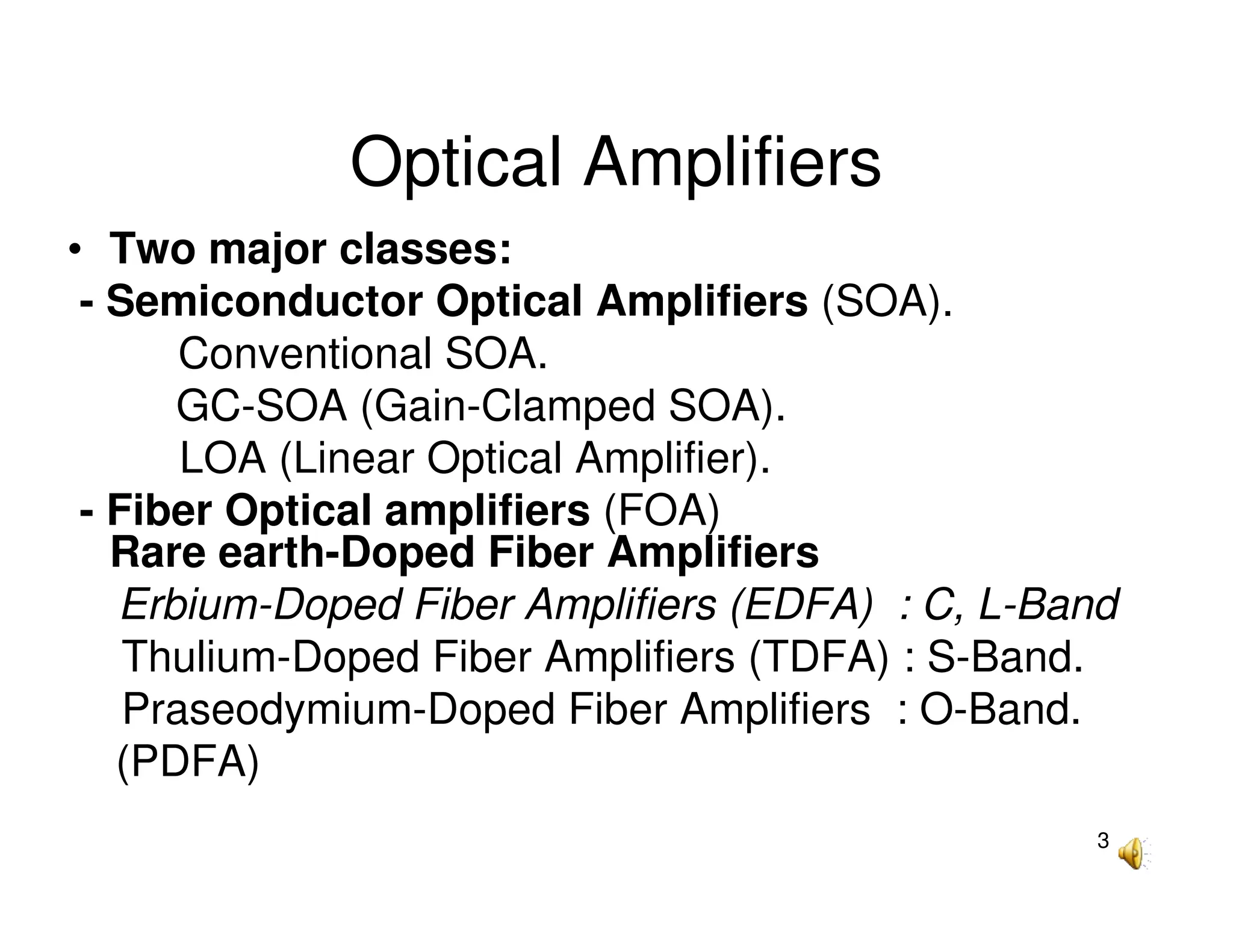 Erbium doped fiber amplifiers | PDF