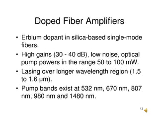 Erbium doped fiber amplifiers | PDF