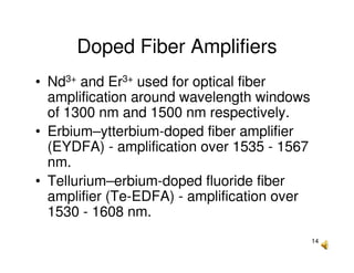 Erbium doped fiber amplifiers | PDF