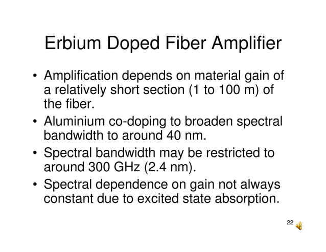 Erbium doped fiber amplifiers | PDF