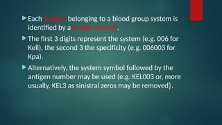Er BLOOD GROUP CLASSIFICATION OF BLOOD GROUP SYSTEMS.pptx