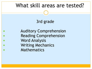 3rd Grade ERB Roundtable 2012 | PPTX