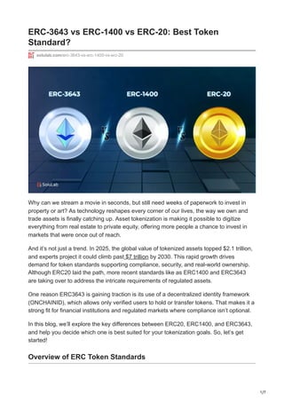ERC-3643 vs ERC-1400 vs ERC-20 Best Token Standard.pdf