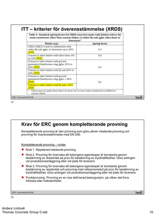 ERC-konceptet enligt kommande EN 206 - Anders Lindvall, Thomas Concrete ...