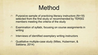 What Does Effective Writing Instruction Look Like? Practices of ...