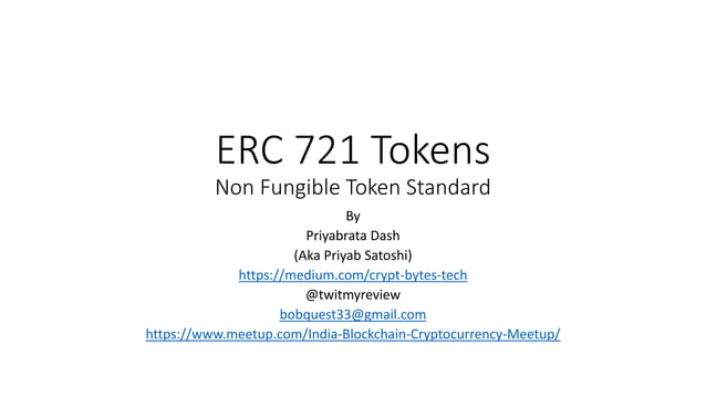 Erc 721 tokens | PPTX