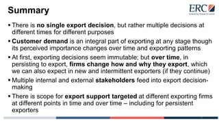 How do UK firms make export decisions? Eugenie Golubova | PPT