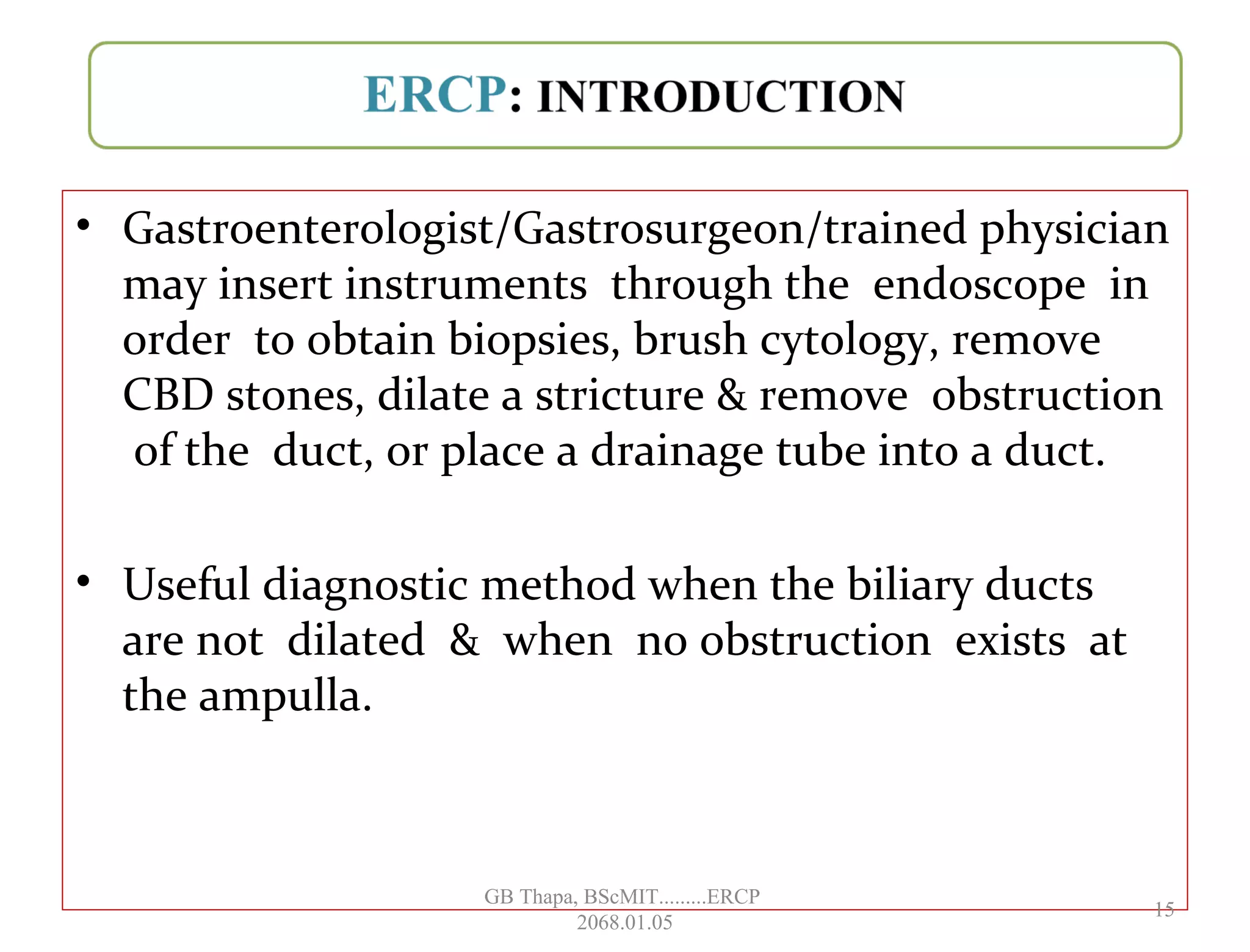 ERCP PROCEDURE | PPT