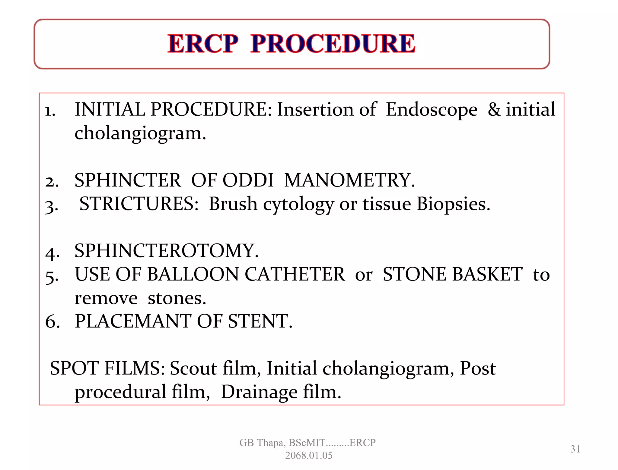 ERCP PROCEDURE | PPT