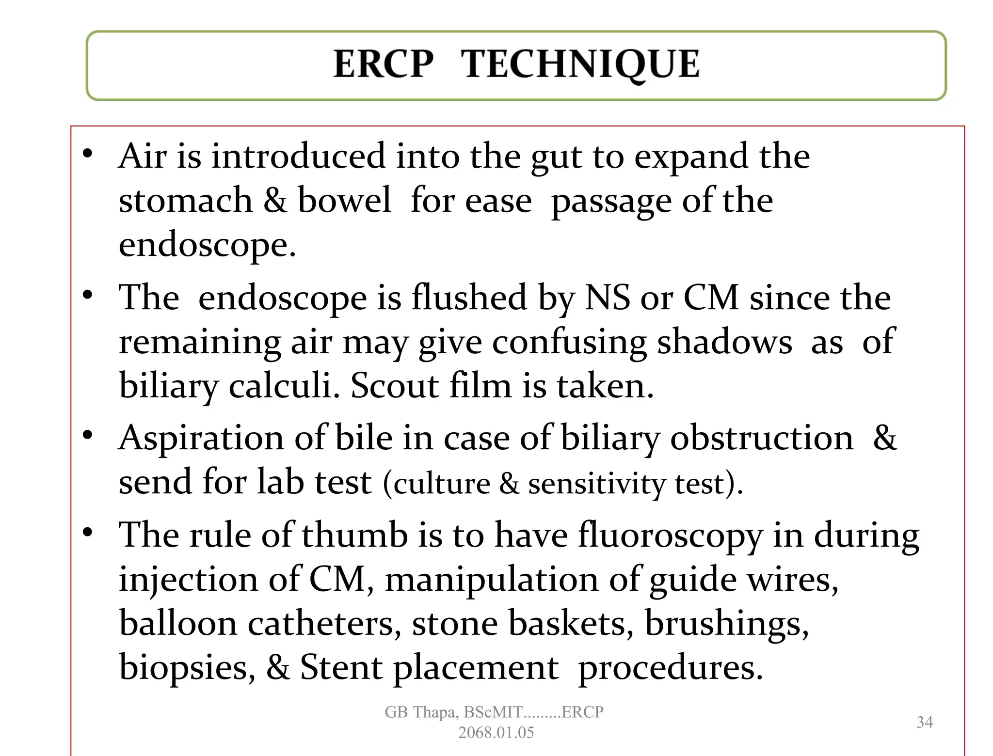 ERCP PROCEDURE | PPT
