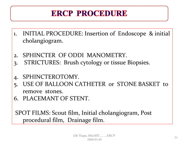 ERCP PROCEDURE | PPT