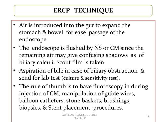 ERCP PROCEDURE | PPT