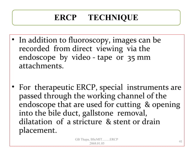 ERCP PROCEDURE | PPT