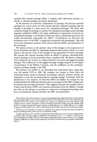 Permanent versus transitory components of annual earnings and ...