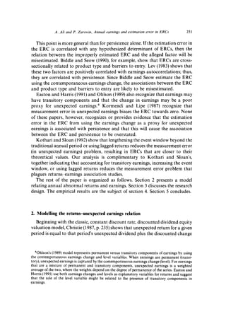Permanent versus transitory components of annual earnings and ...