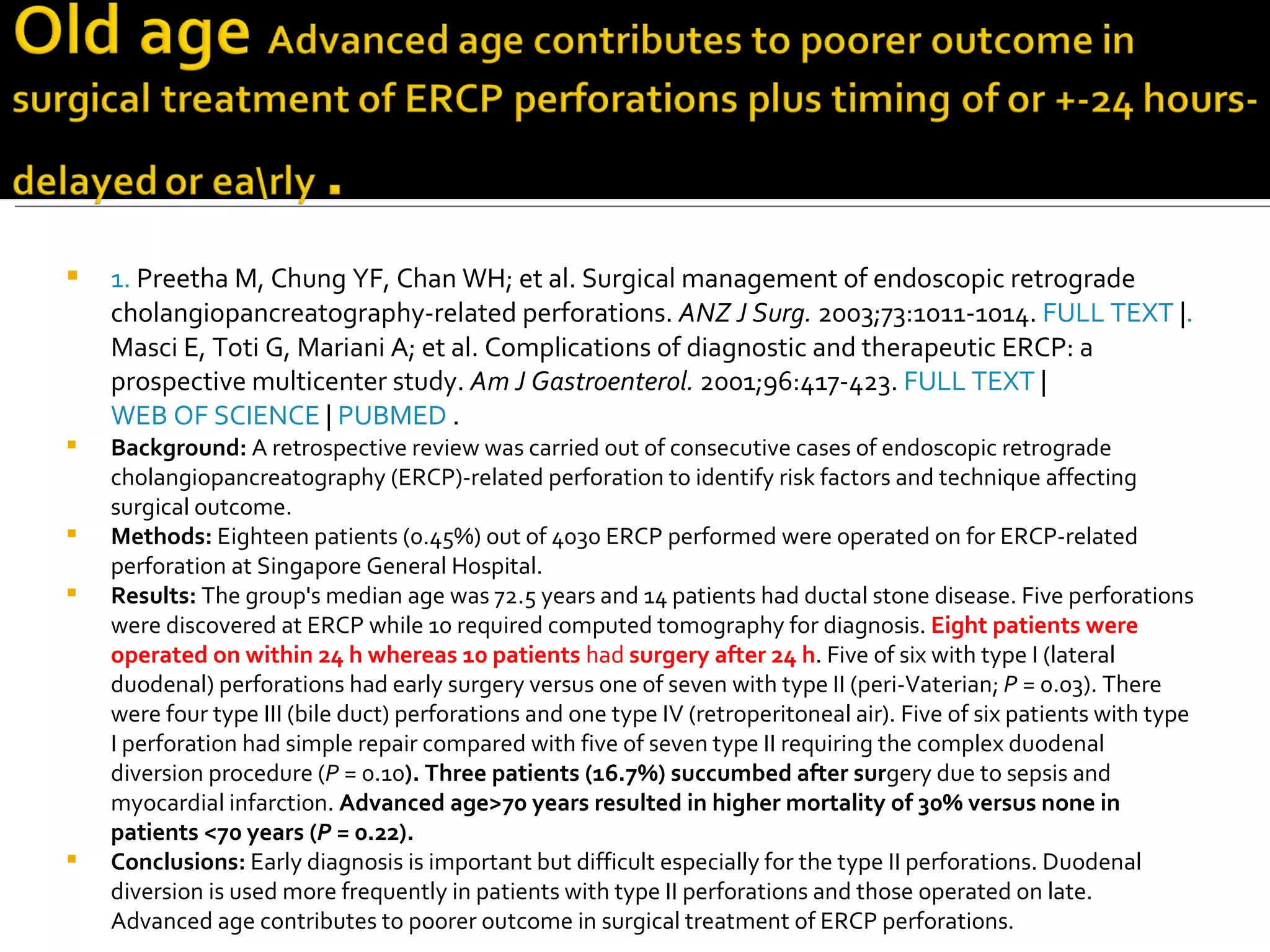 -Duodenal perforation- During ERCP procedure -Review of literature | PPT