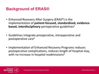 Enhanced Recovery Canada Presentation | PPTX | Physical Therapy | Wellness