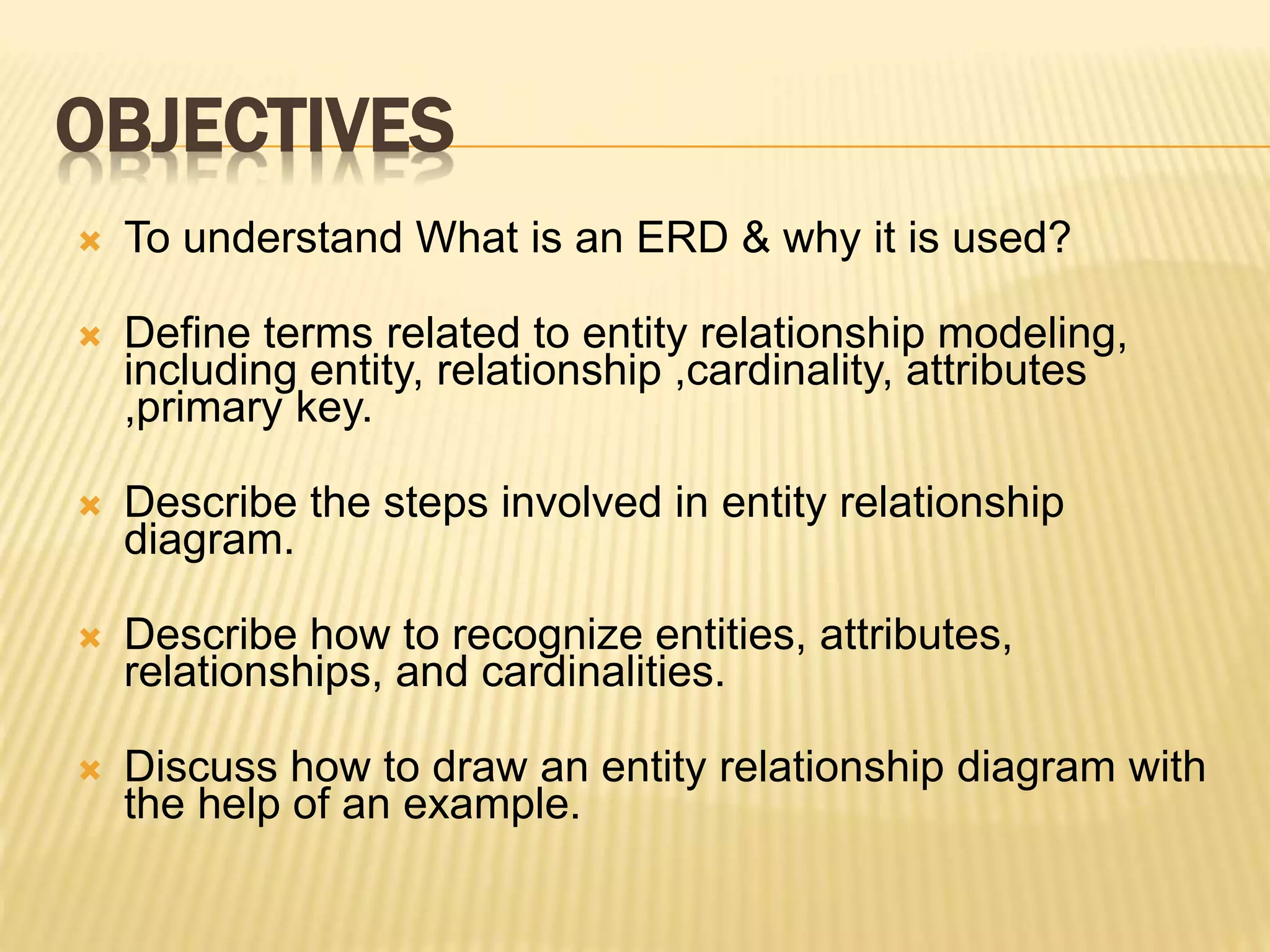 Entity Relationship Diagram | PPTX