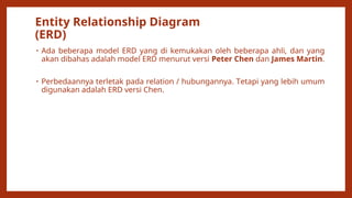 Materi Entity Relationship Diagram Teknik Industri | PPT