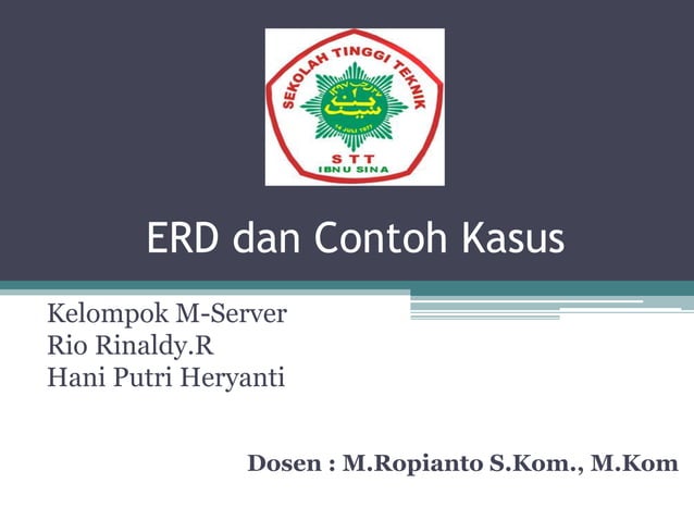 Erd dan contoh kasus | PPTX