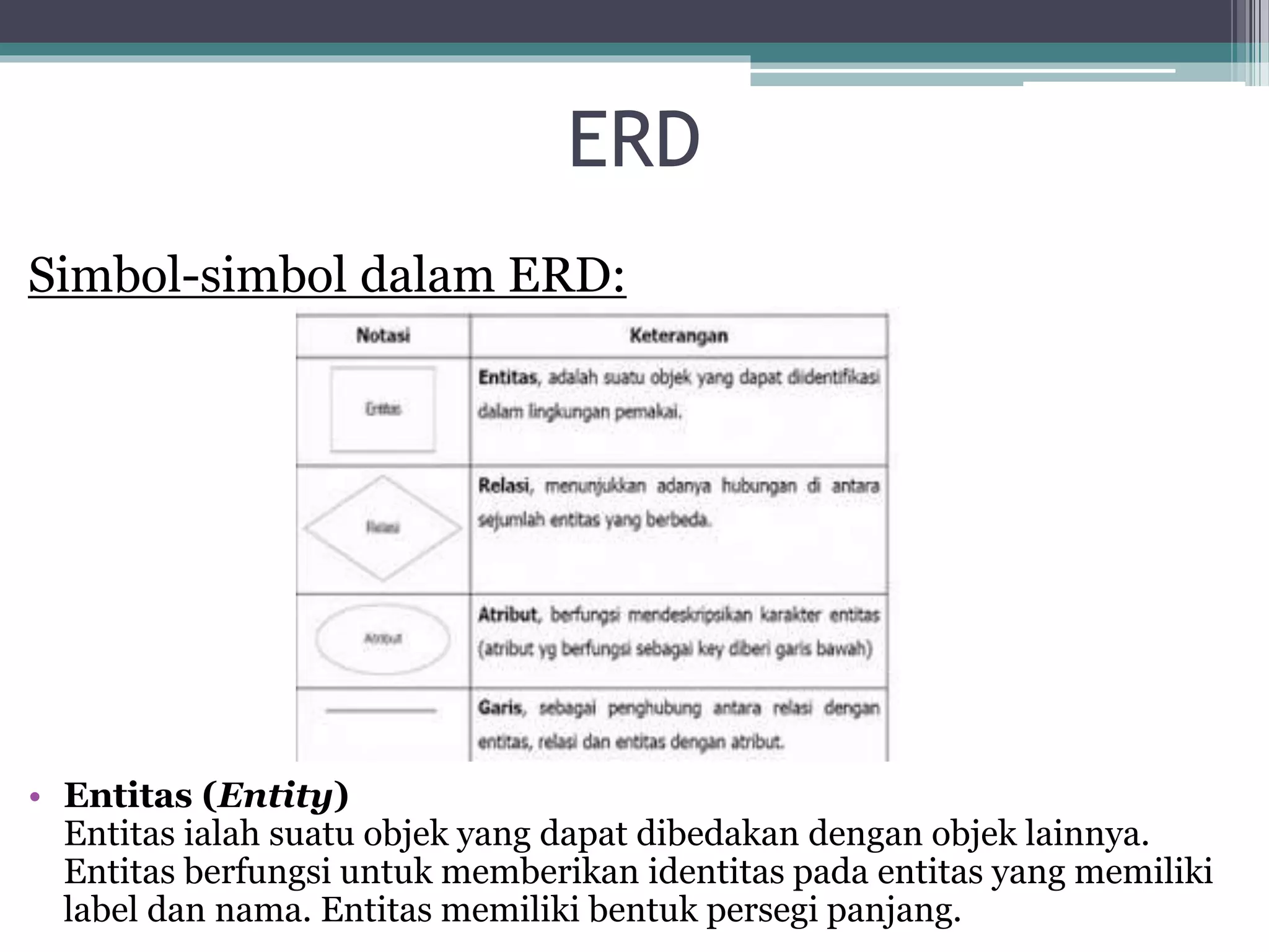Erd (entity relationship diagram) | PPTX