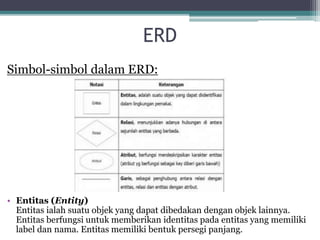 Erd (entity relationship diagram) | PPTX