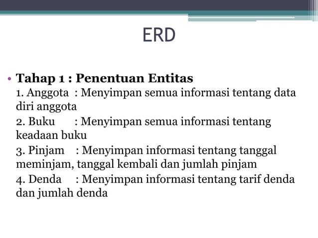 Erd (entity relationship diagram) | PPTX