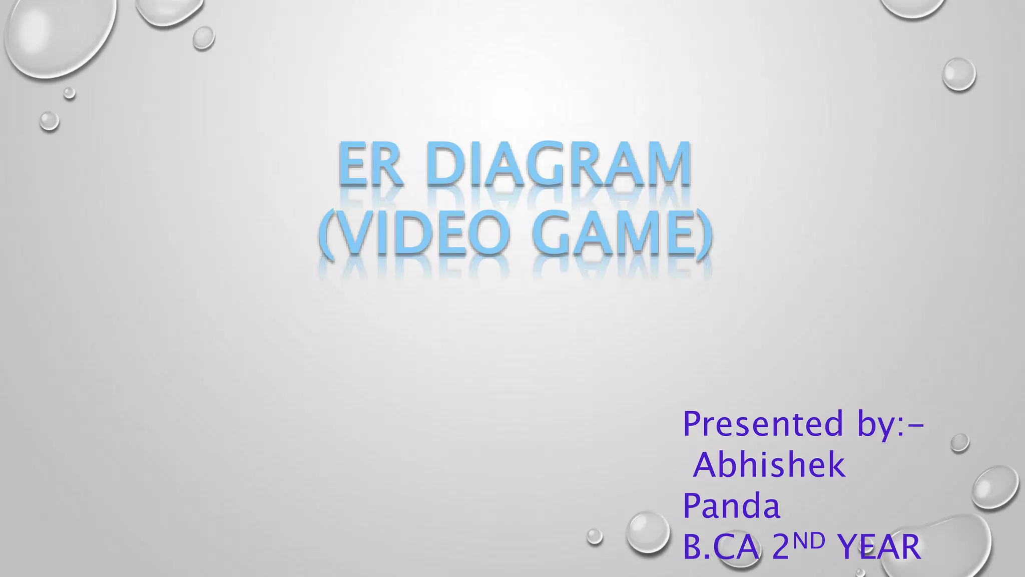 ER(ENTITY-RELATIONSHIP) diagram(Game) | PPTX