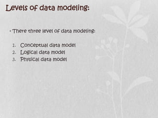Data Modeling Basics | PPTX