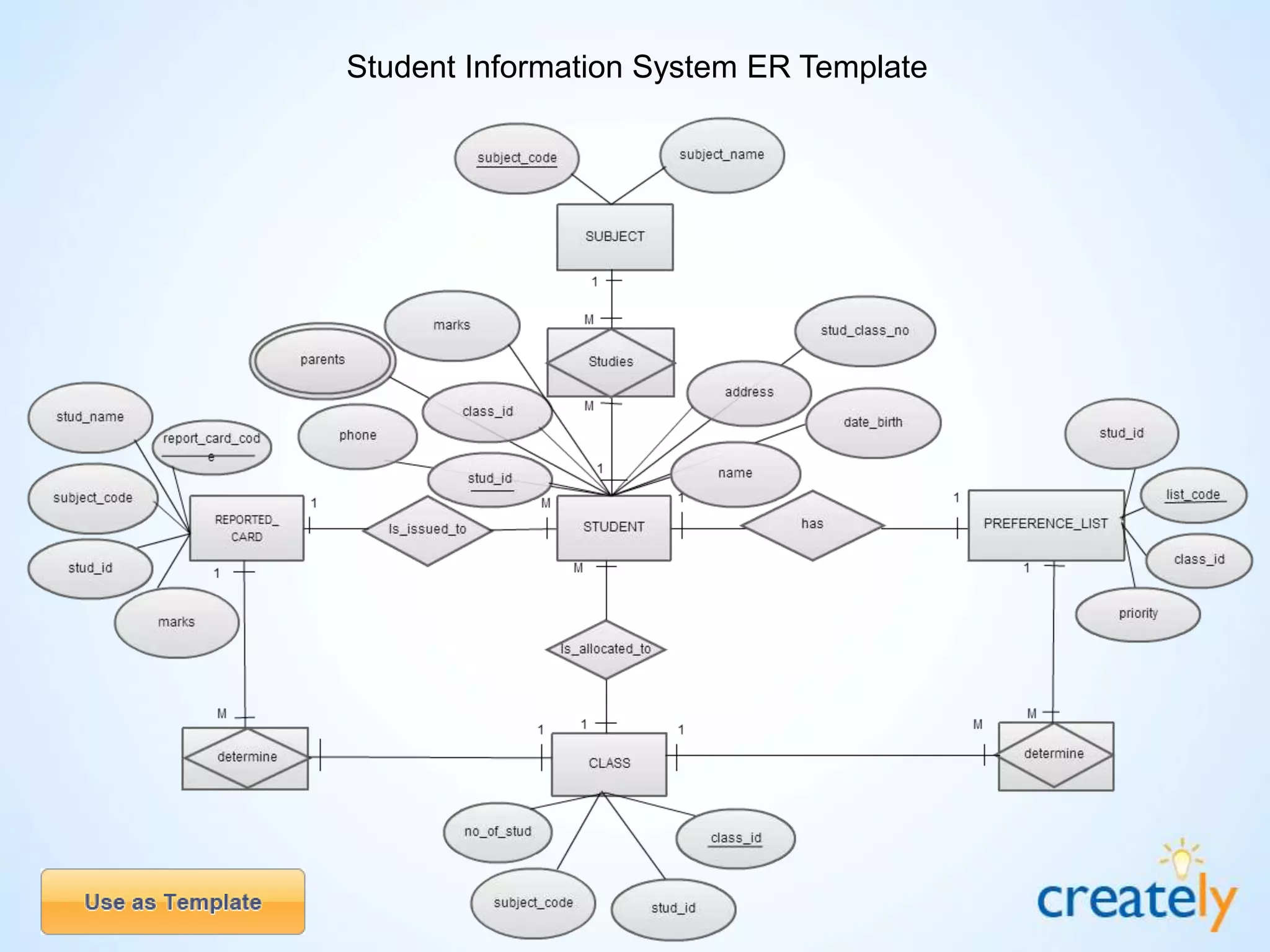 Entity Relationship Diagram Templates by Creately | PPT