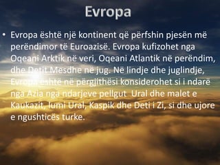 Gjeografi - Evropa | PPTX