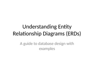 ERD_Introduction_Presentation for Er diag | PPT