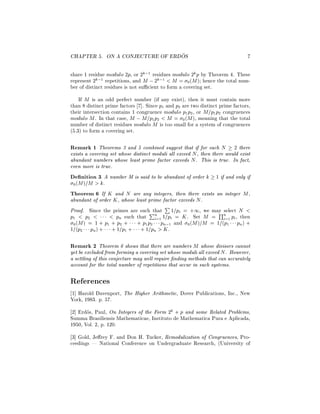 On a Conjecture of Erdös | PDF