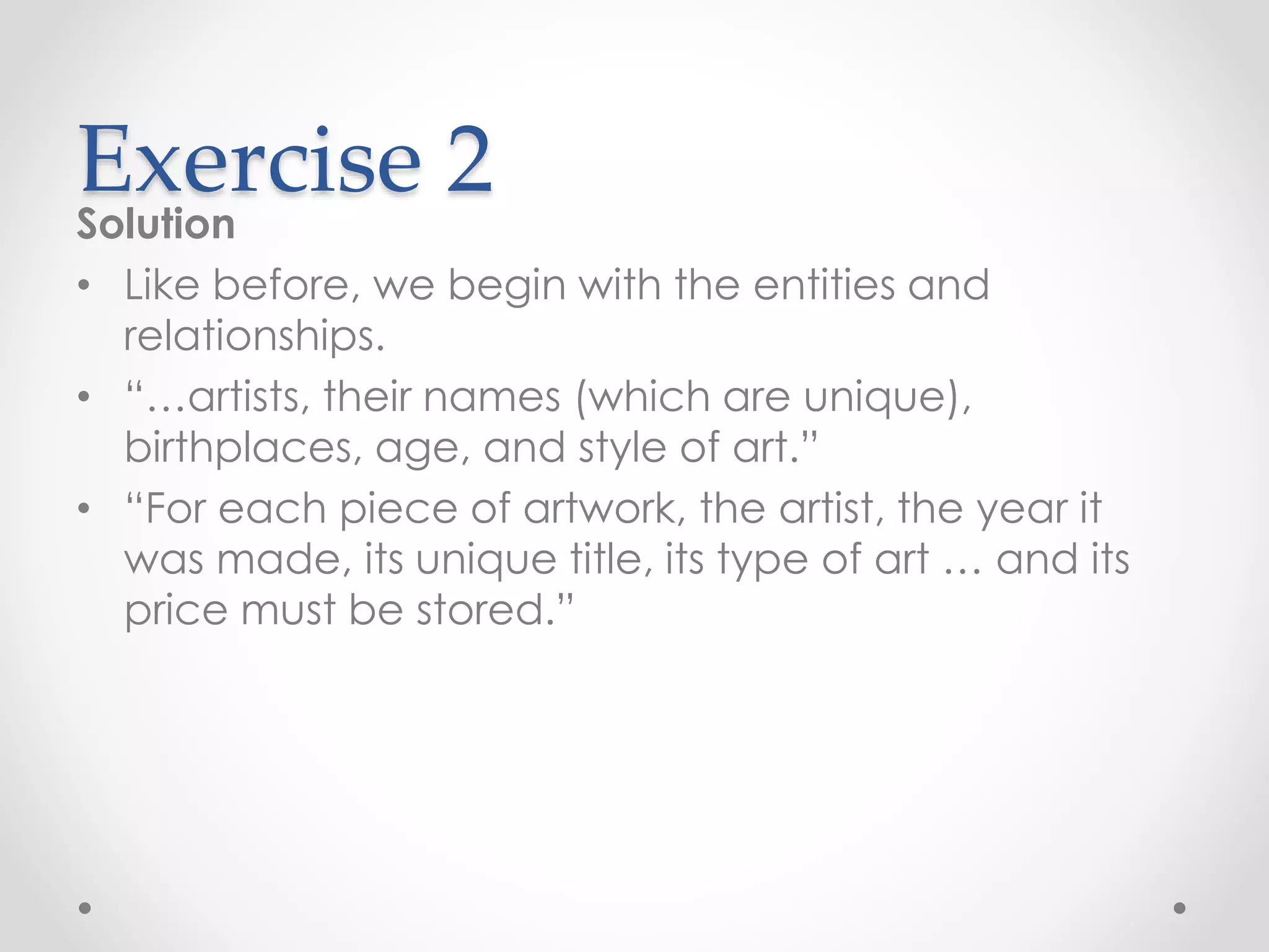 Erd practice exercises | PPTX